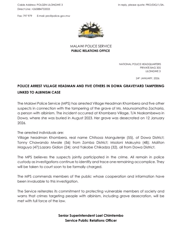 Village headman, five others in police custody over grave desecration ...